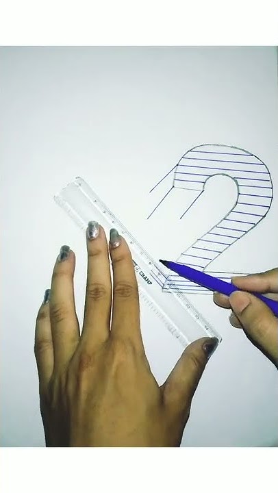 How to draw number "2" in 3d #shorts - YouTube