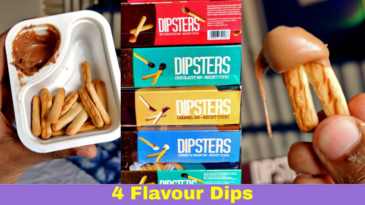 Butterscotch, Caramel, Cookies & Cream, Chocolatey | Snackible Dipsters ...