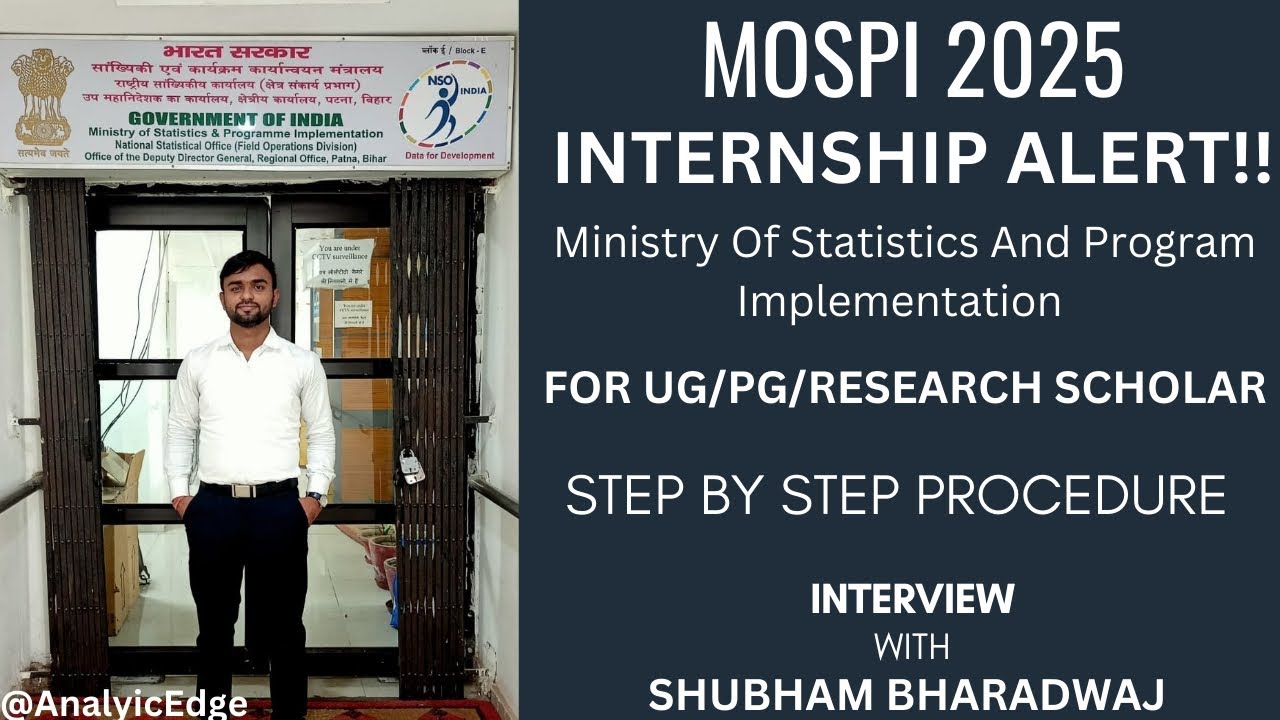 Mospi internship 2025 || Mospi internship Details || Step by step ...