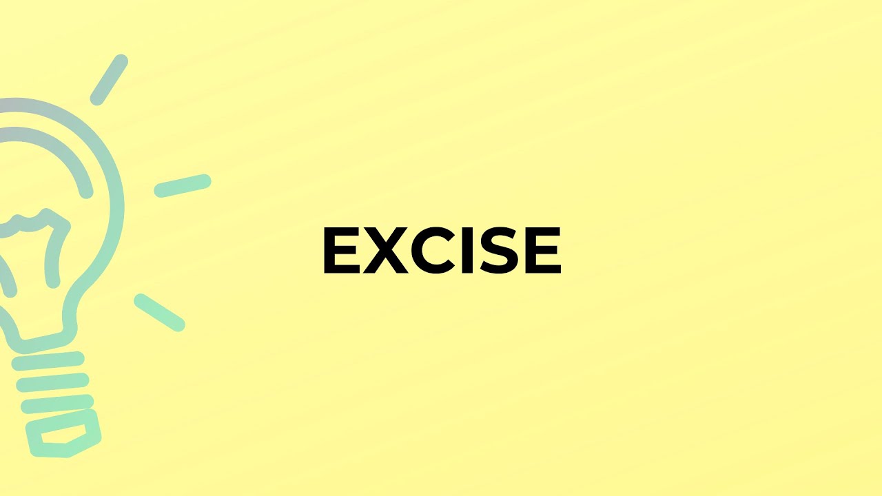 What is the meaning of the word EXCISE? - YouTube