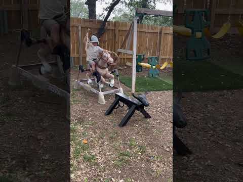 3 yrs old roping practice! #youtubeshorts #rodeo #roping #cowboy