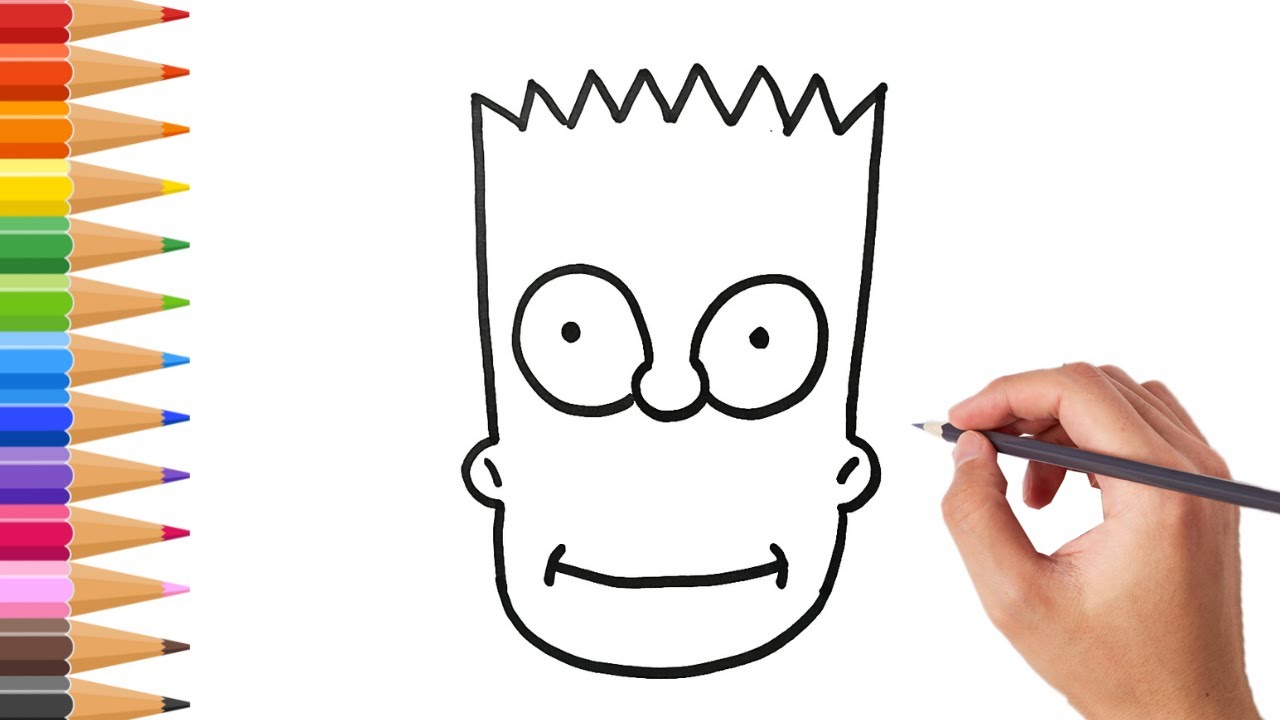 How To Draw Bart Simpson EASY // Toodlers art - YouTube