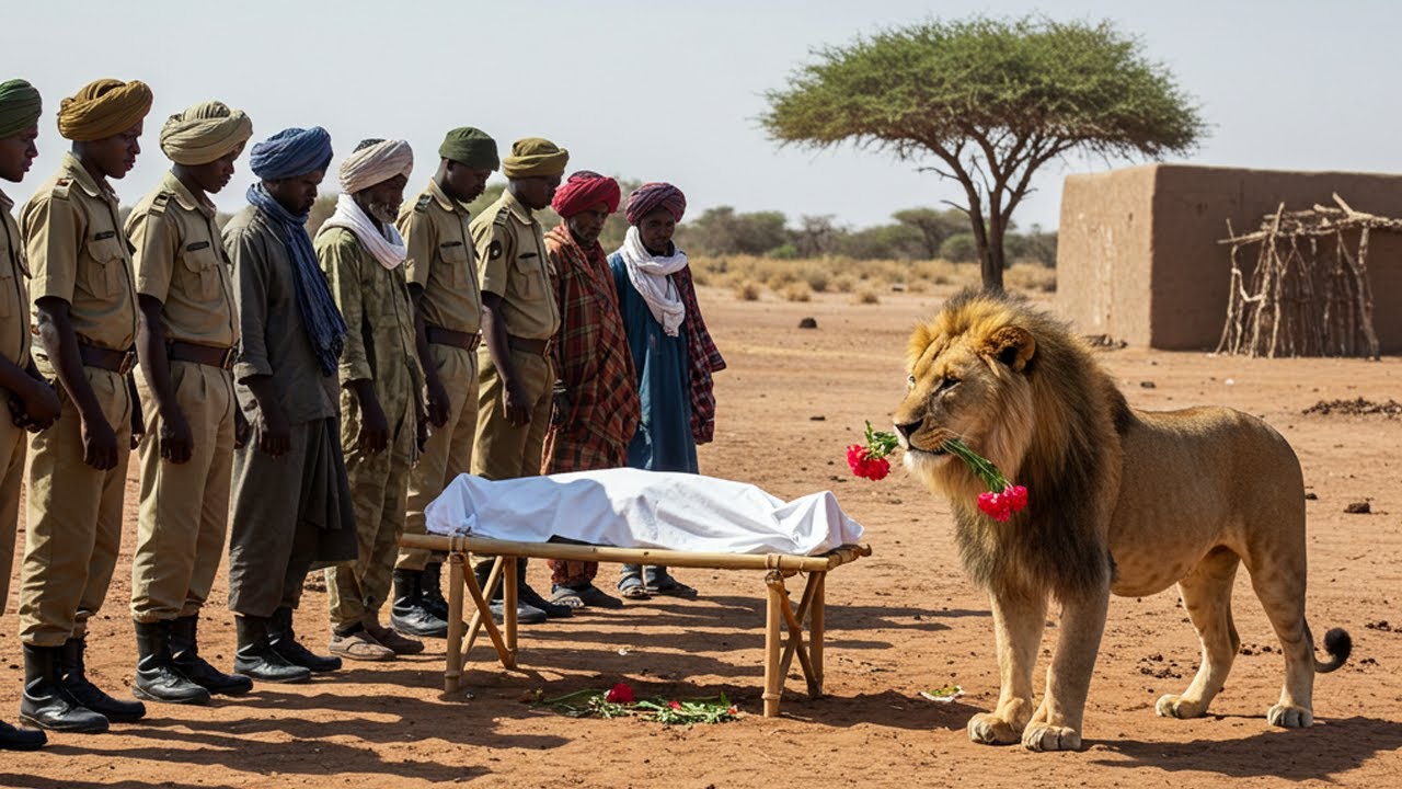 The lion attended his savior's funeral, what this lion did next will ...