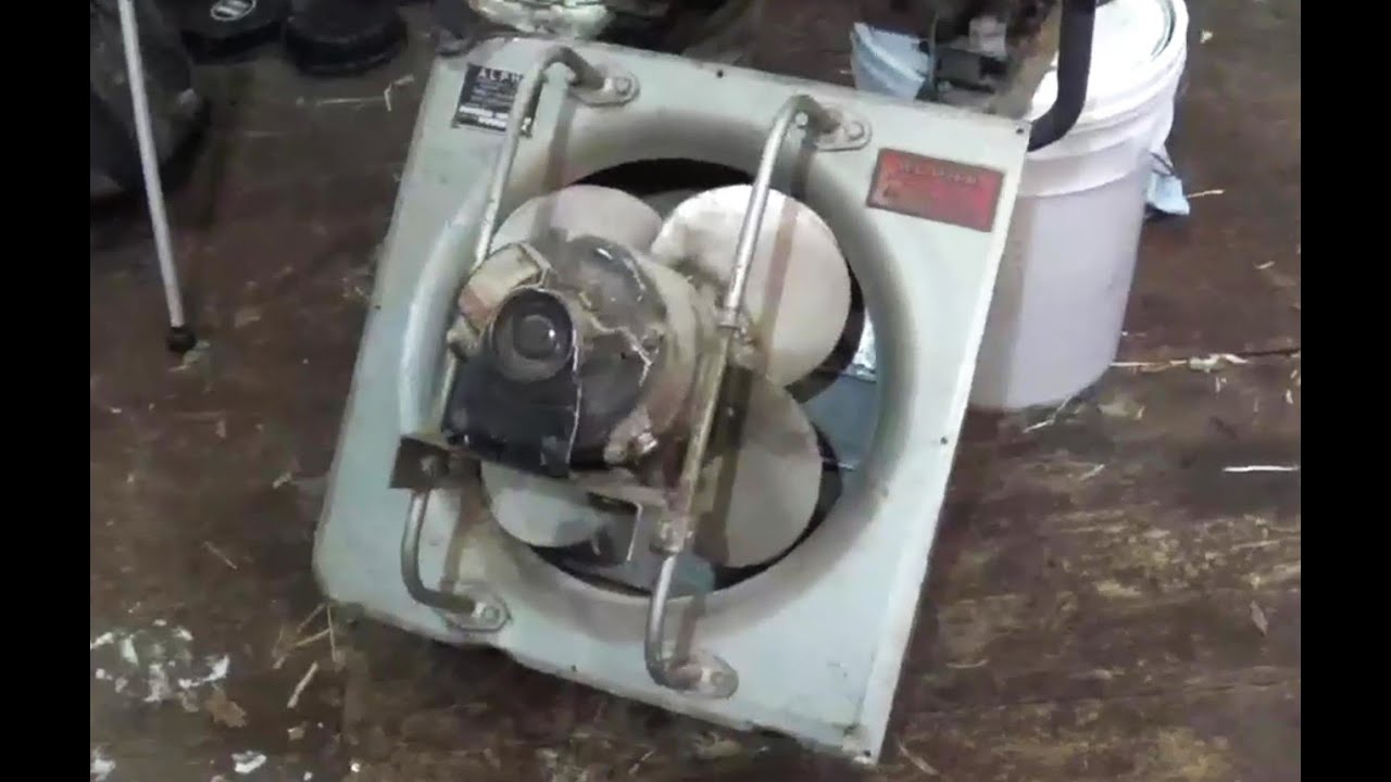 Early 60's? Alpha 14 inch exhaust fan - YouTube