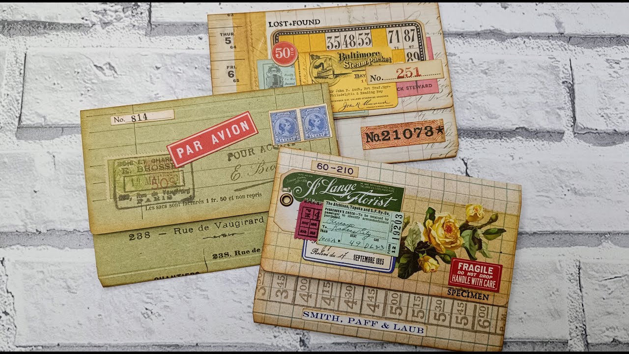 Mini Expanding Wallets - Junk Journal Pockets - YouTube