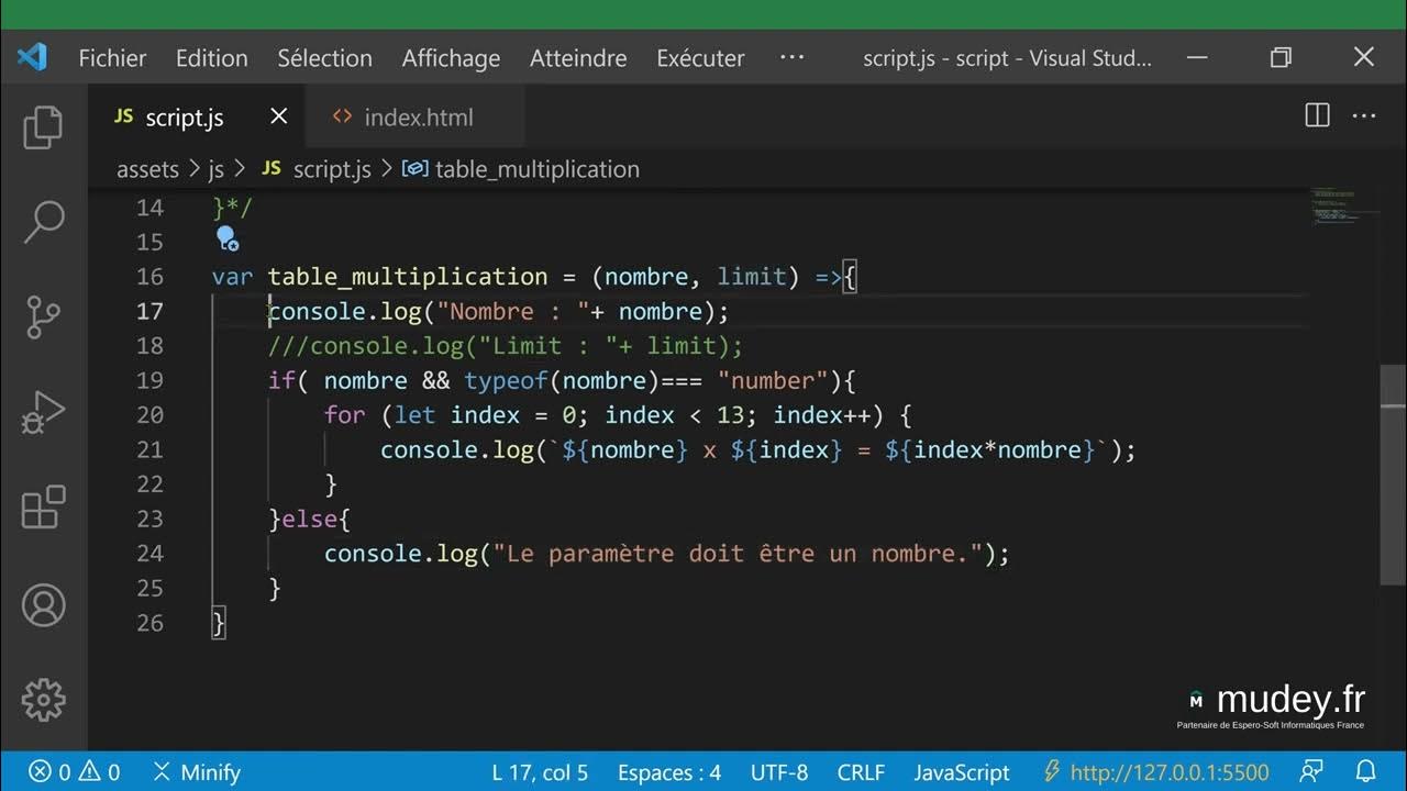 Mudey Formation | Cours 25 Les fonctions en JavaScript - YouTube