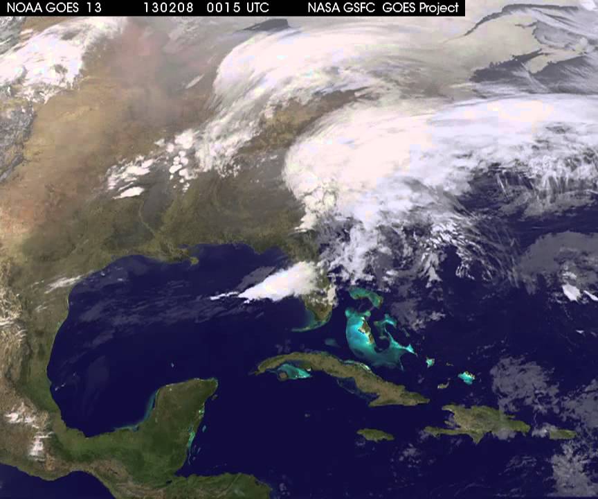 Monster Nor'easter Blizzard 'Nemo' Seen From Space - NOAA GOES ...