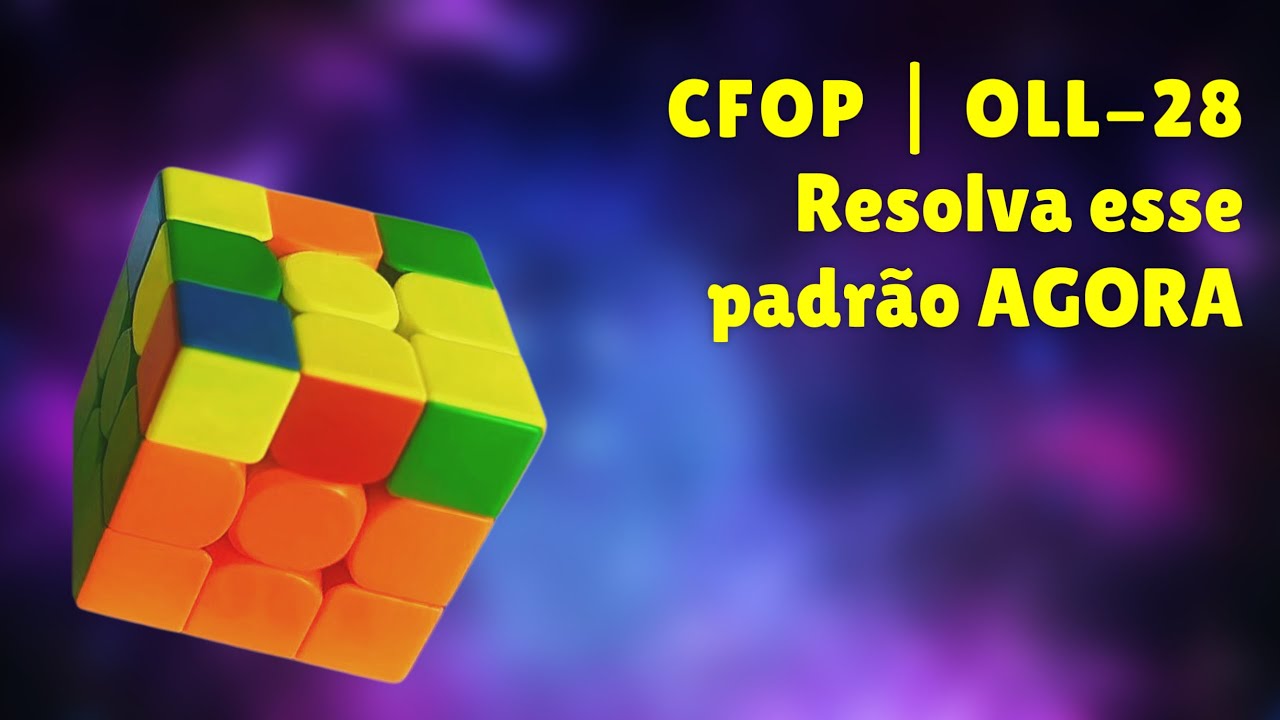 Esse algoritmo deixa a face amarela PERFEITA | OLL-28 do Método CFOP explicado passo a passo ...