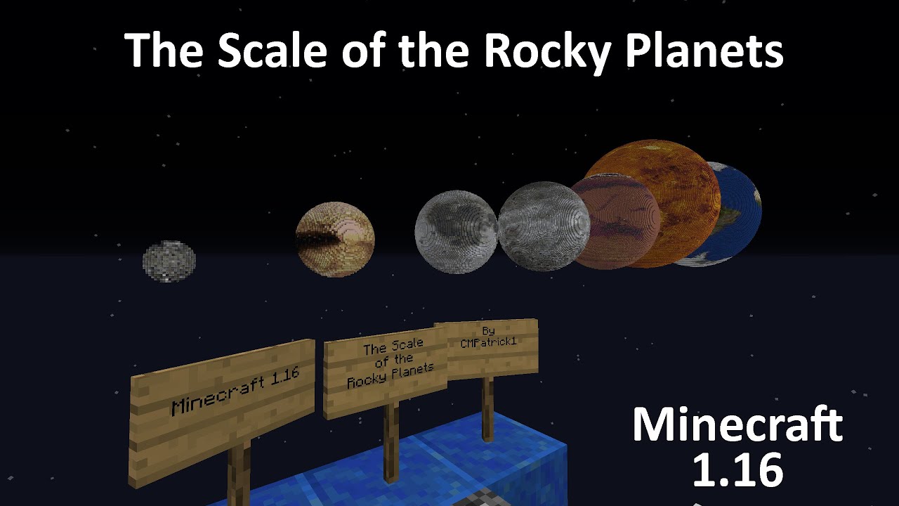 Scale of the Rocky Planets in Minecraft (The Scale of Planets in ...