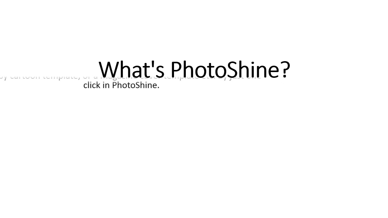What's PhotoShine - YouTube