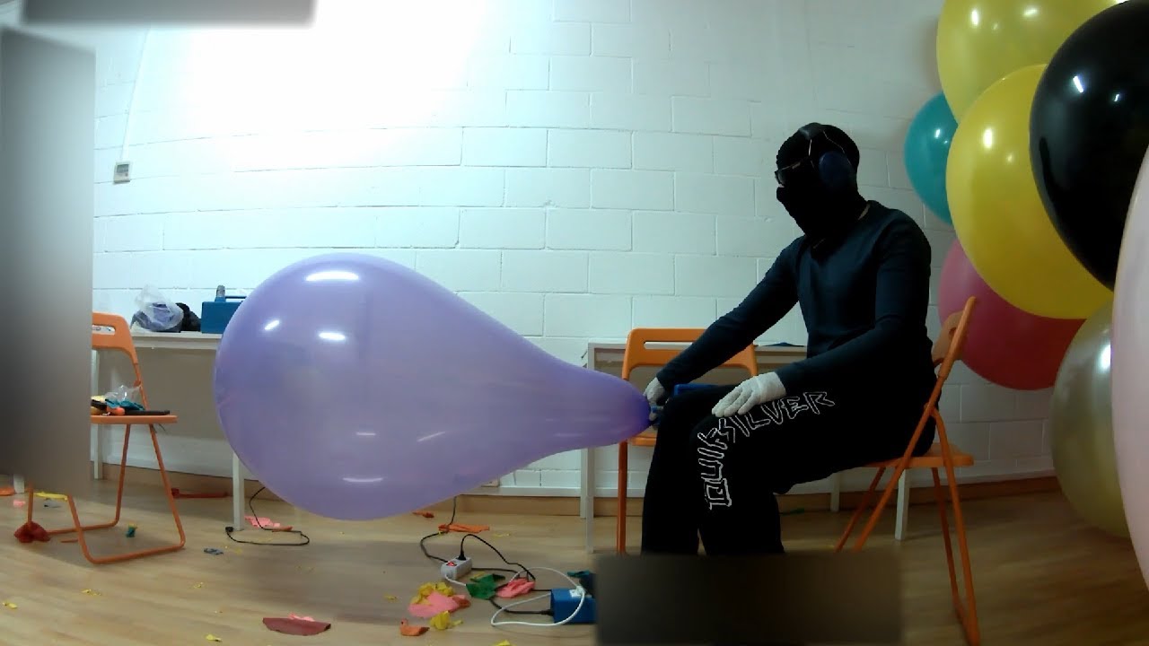 Inflando globos con inflador electrico / Inflating balloons with ...