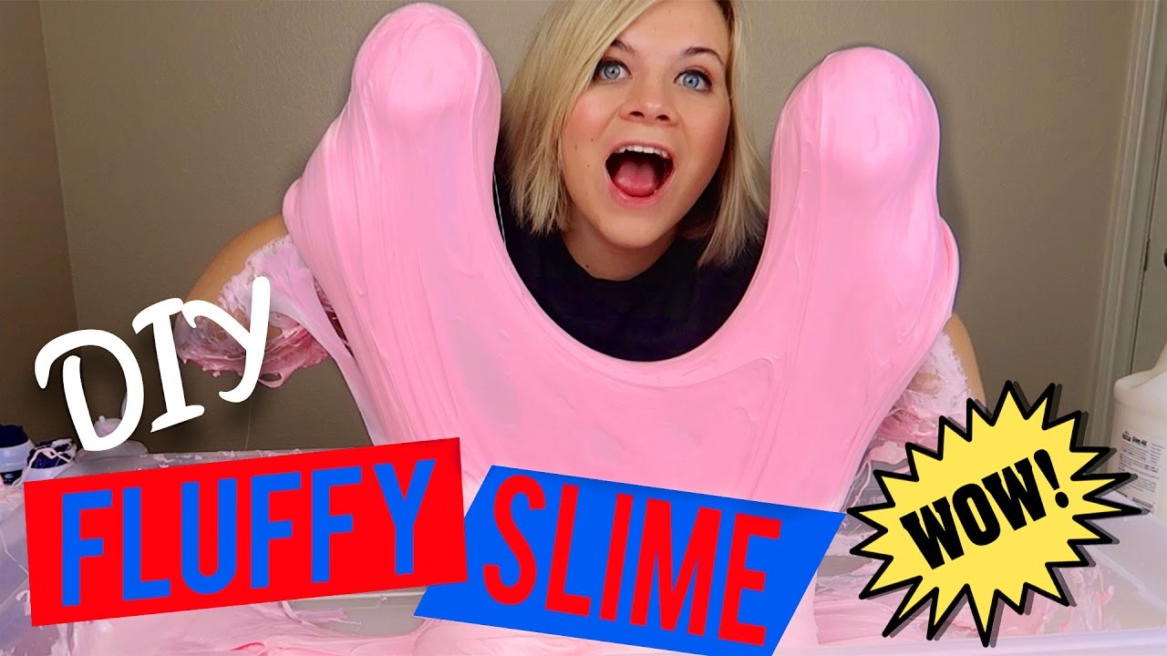 DIY HUGE FLUFFY SLIME! - IT'S GINORMOUS - YouTube