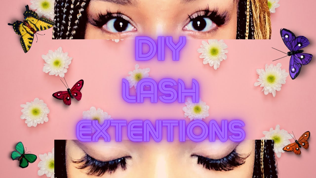 DIY EYELASHES || Easy Eyelash Extentions | At Home - YouTube