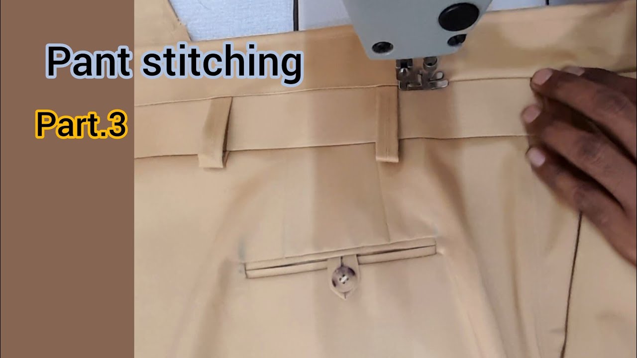 How to make Pant stitching full Finishing ! Man's pant cutting ...