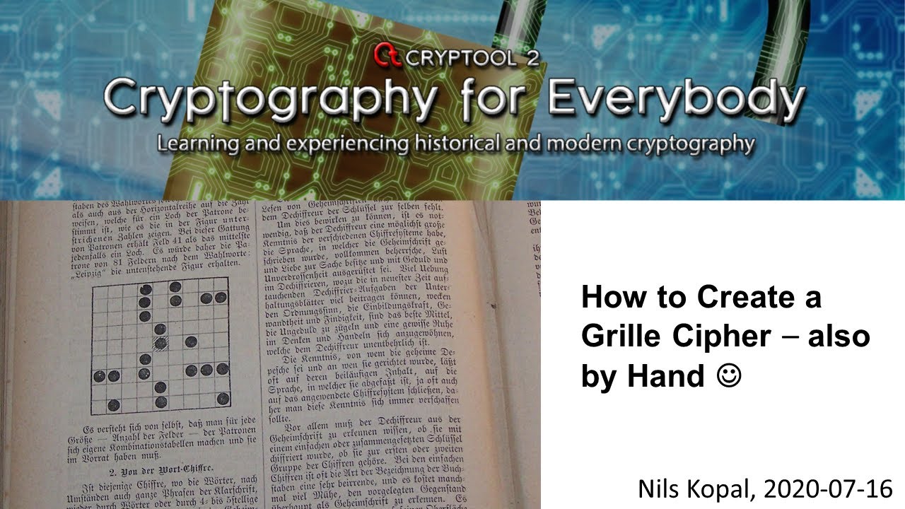 How to Create a Grille Cipher – also by Hand :-) - YouTube