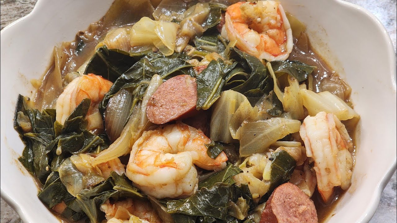 Gumbo Greens with Cabbage using Princess House Vida Sana Cookware - YouTube