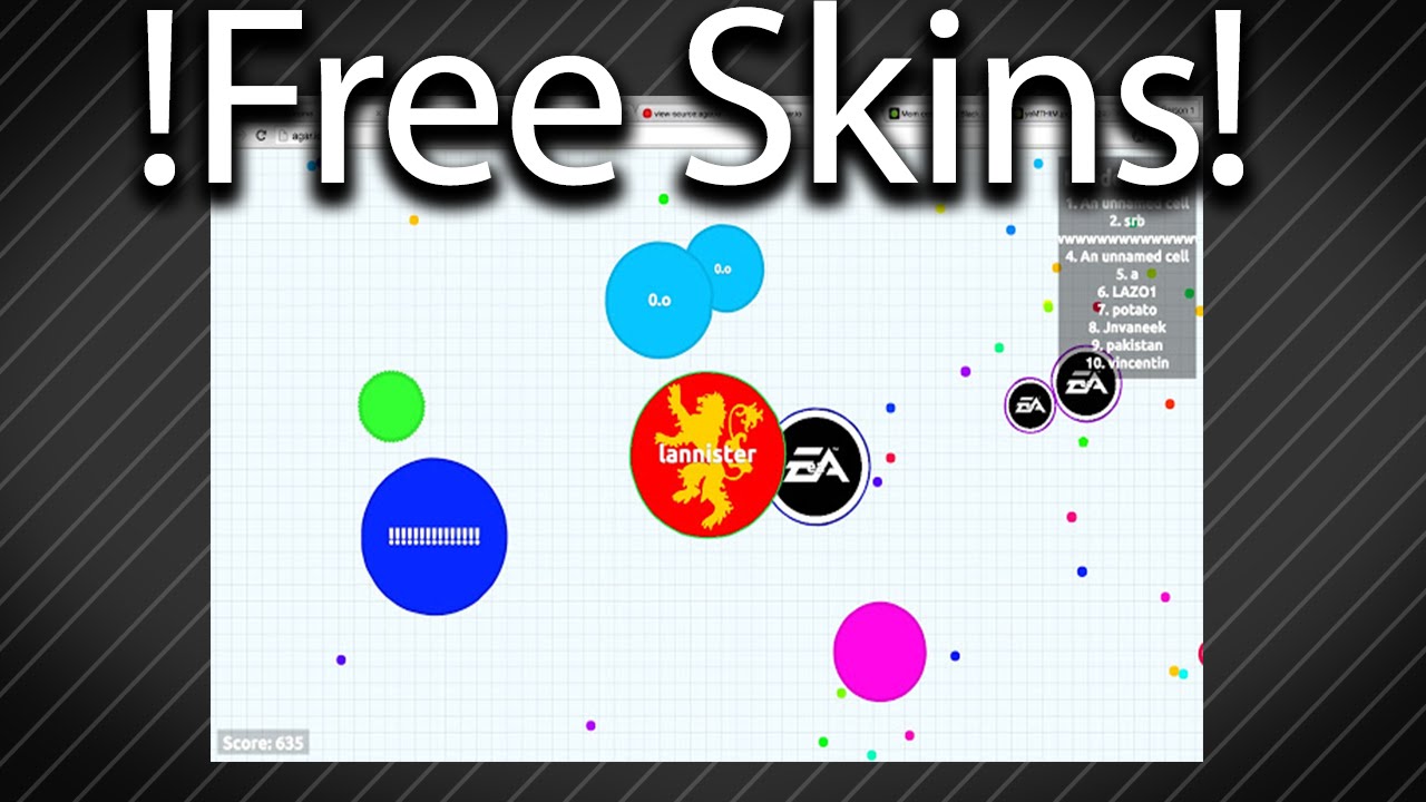Agar.io: How to get free skins! - YouTube