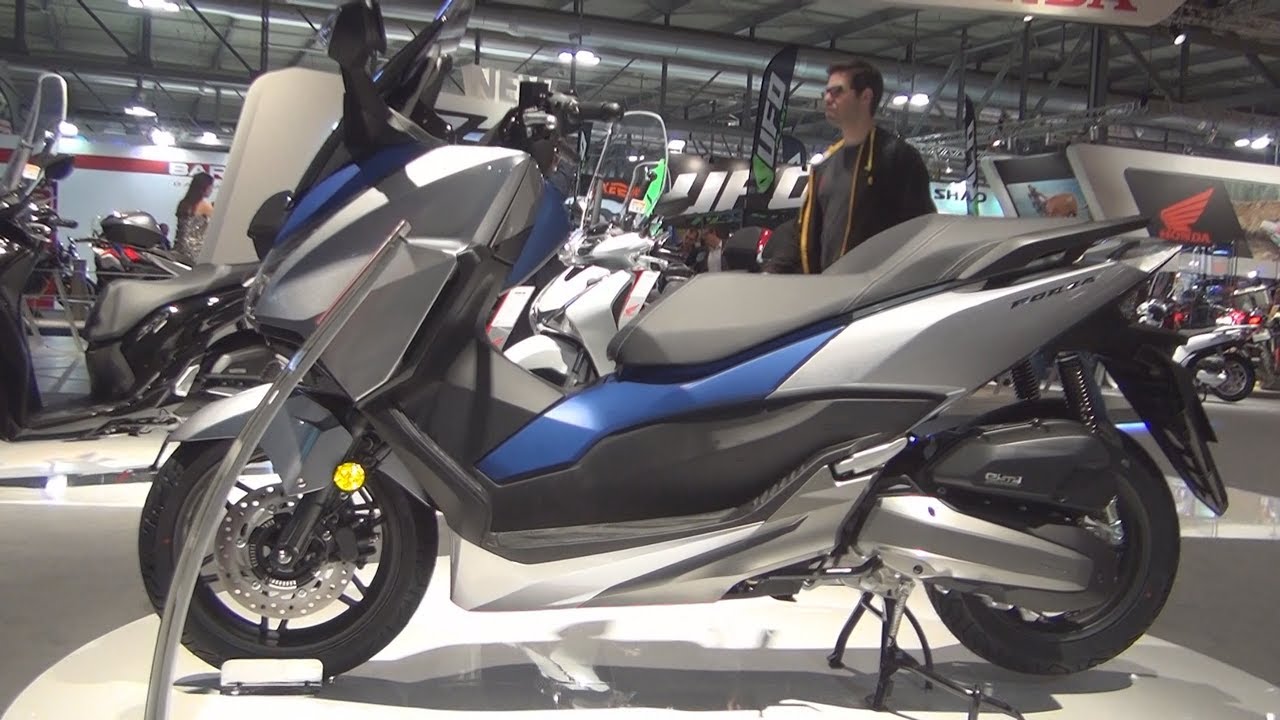 Honda Forza 125 ABS Matt Pearl Pacific Blue (2017) Exterior and ...