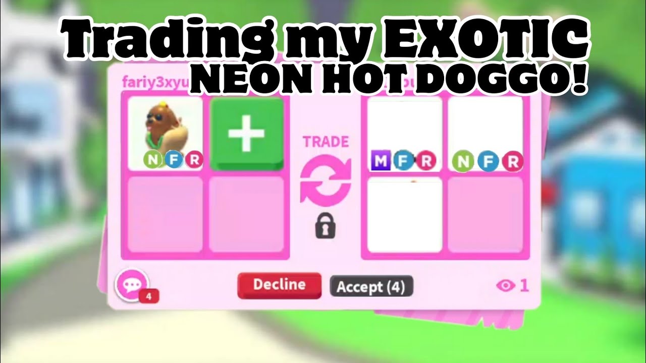 💥10 Minutes Of Adopt Me Trading My *EXOTIC* NEON HOT DOGGO And ...