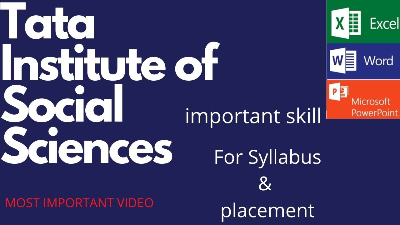 TISS || IMPORTANT SKILL FOR SYLLABUS & PLACEMENT : MOST IMPOTANT VIDEO ...