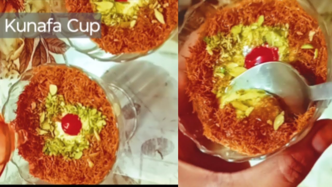 Kunafa Cup recipe!💥! Kunafa custard dessert 💥 without oven 💥 Fastival ...