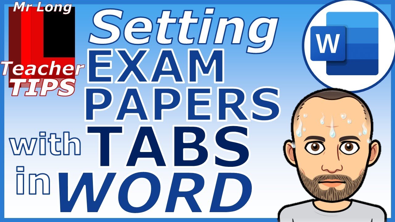 Setting Exam Papers with Tabs in Word - YouTube