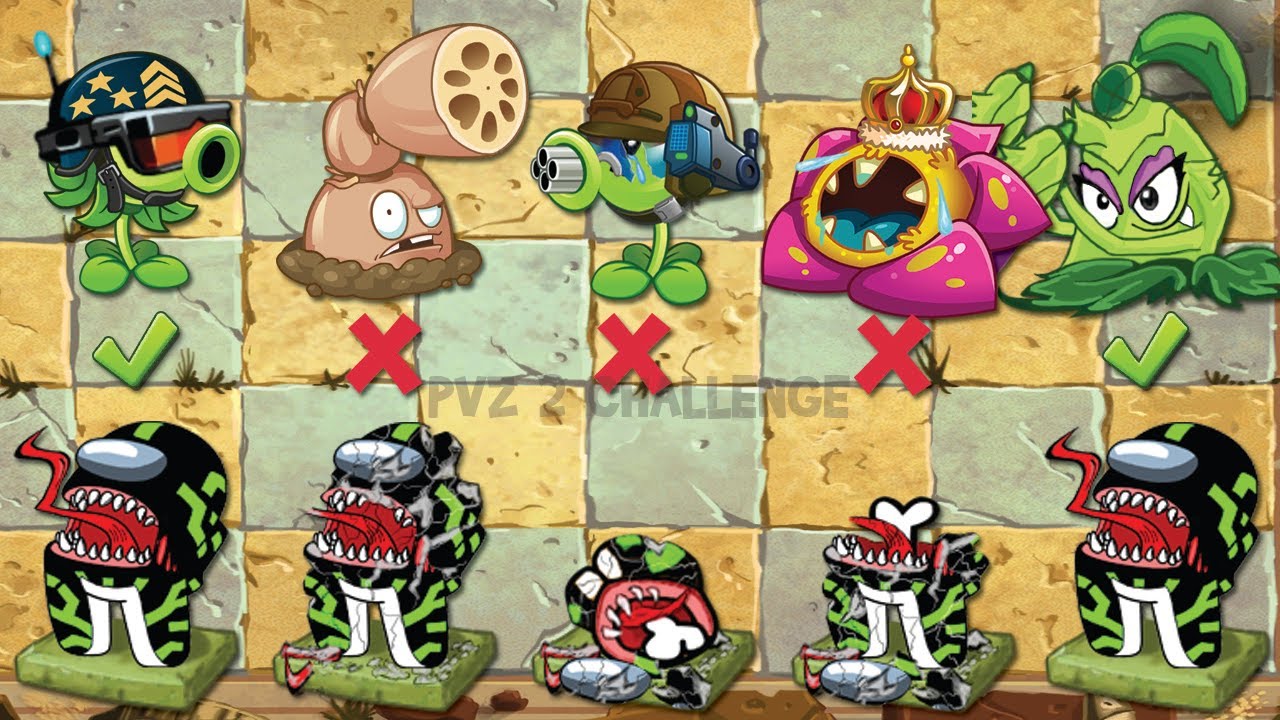 Pvz 2 Challenge - What Plant Can Destroy 7 Among Us Alien Ben 10 ...