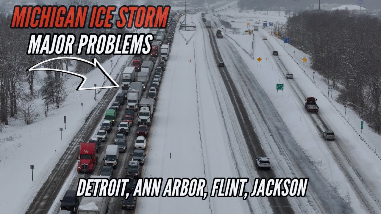 🔴LIVE - DETROIT ICE STORM - (As it Happened) - YouTube