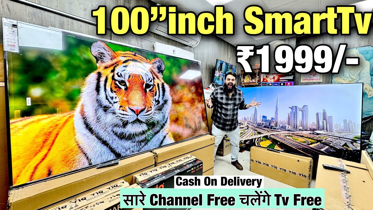 100”inch का 4k Smart 5G Tv ₹4500 से | Cheapest Led Tv Wholesale Market ...