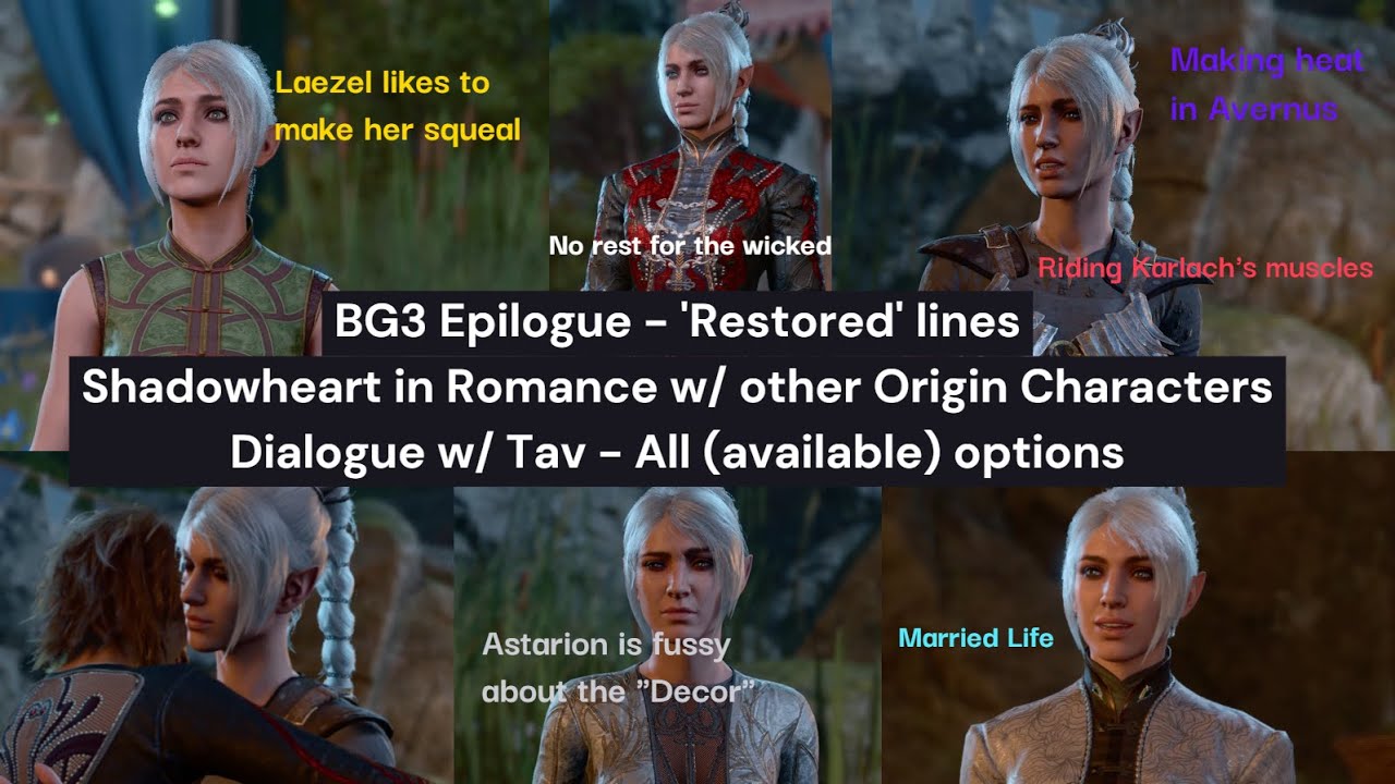 BG3 Epilogue - Shadowheart x Origin Companions Romance - Origin ...
