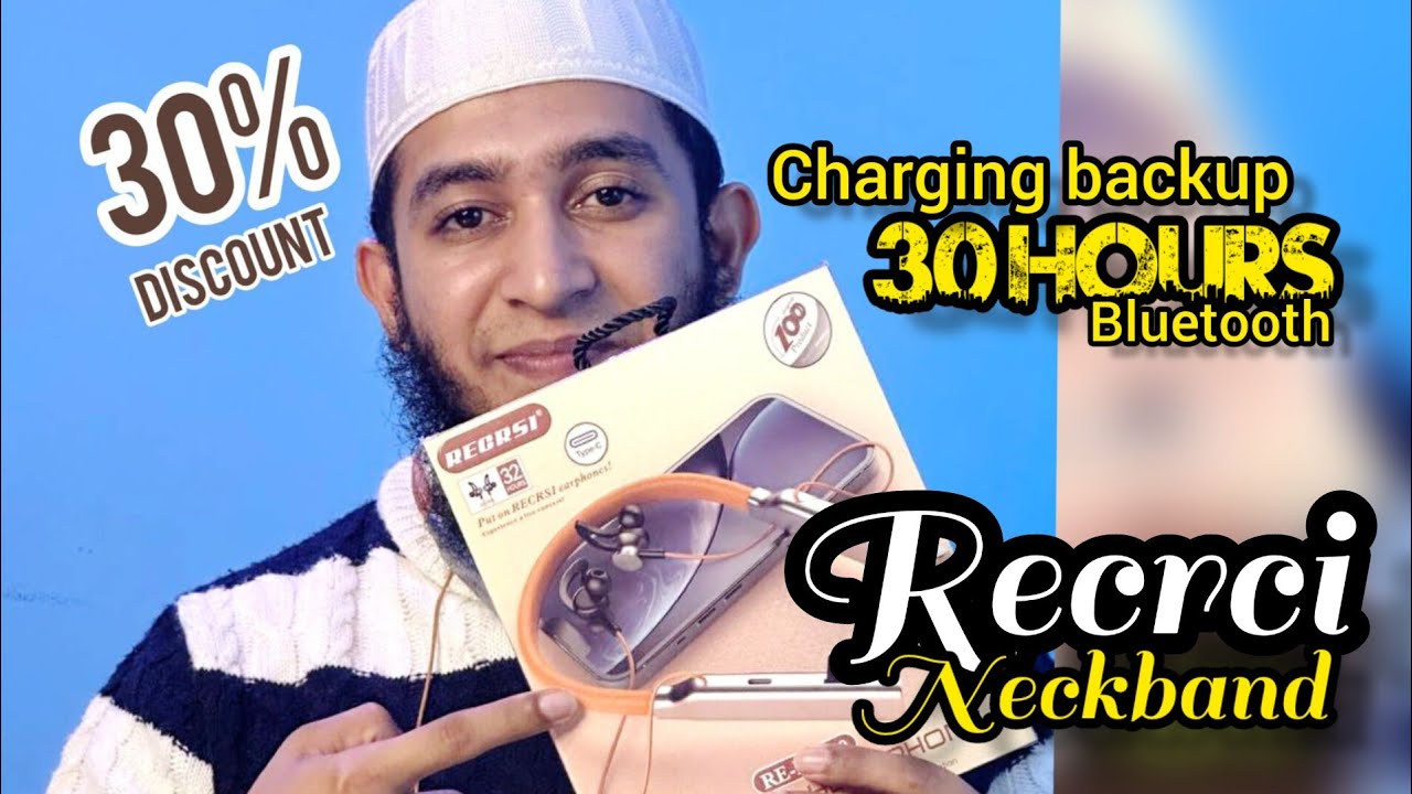 Recrsi Neckband.... 30 hours super charging backup.. #neckband # ...