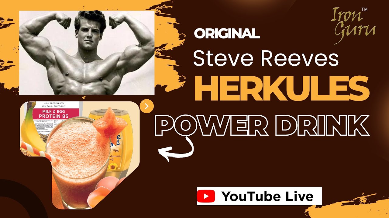 Steve Reeves Breakfast Power Drink mit Wolfgang Franke 50 Jahre ...