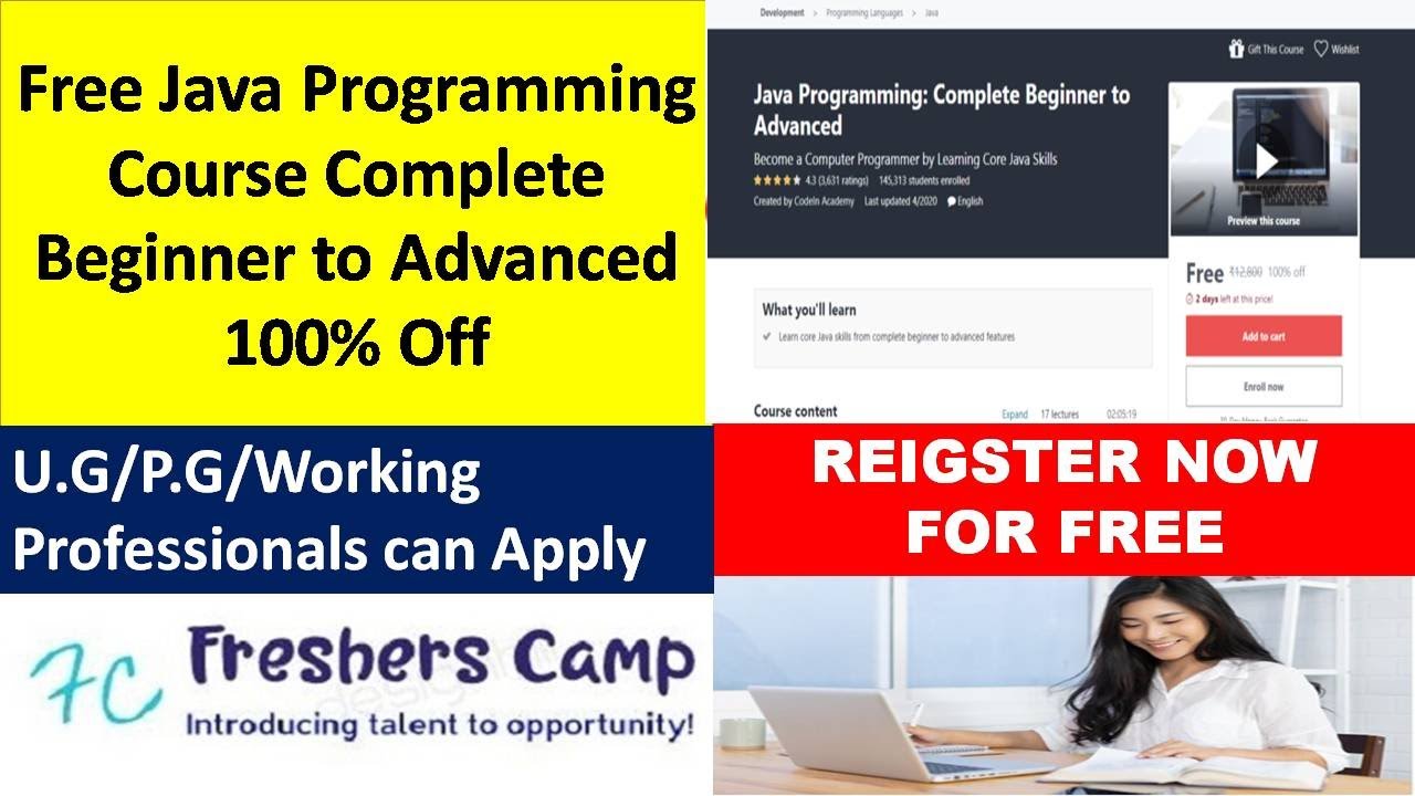 Free Java Programming Course | Complete Beginner To Advanced | 100% Off