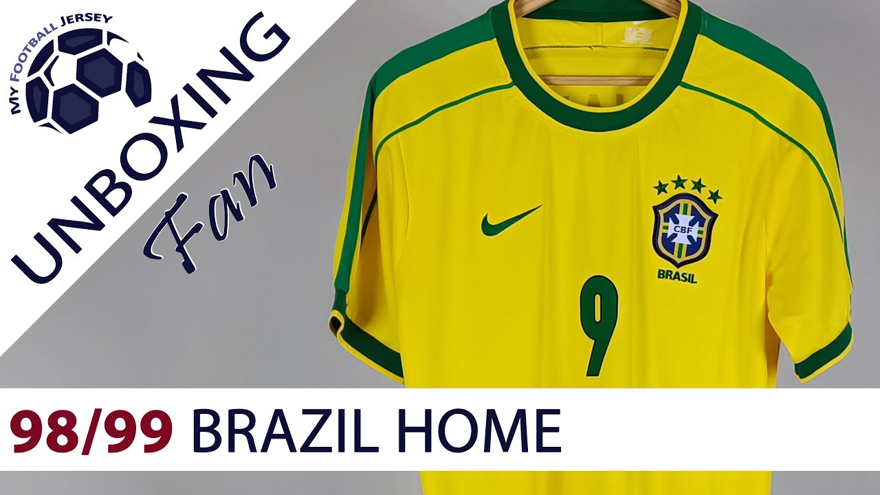 Brazil Home Retro Jersey 98/99 Ronaldo (JJSport24) Fan Version Unboxing ...