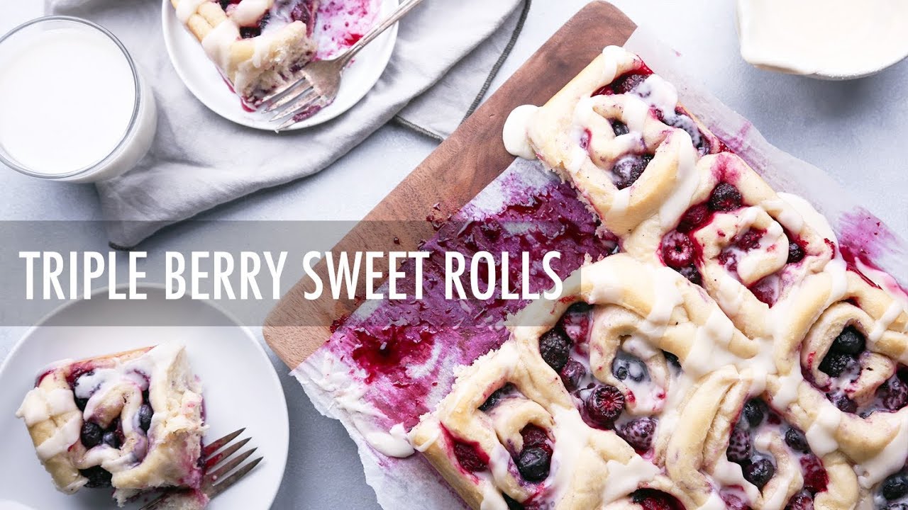 Triple Berry Sweet Rolls - YouTube