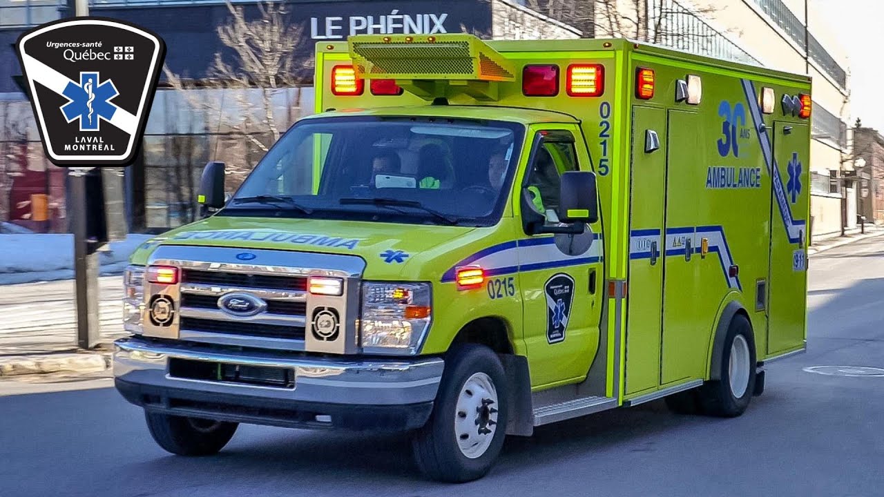 Pointe-Claire/Montréal | Urgences-Santé Ambulances Responding Code 3 ...