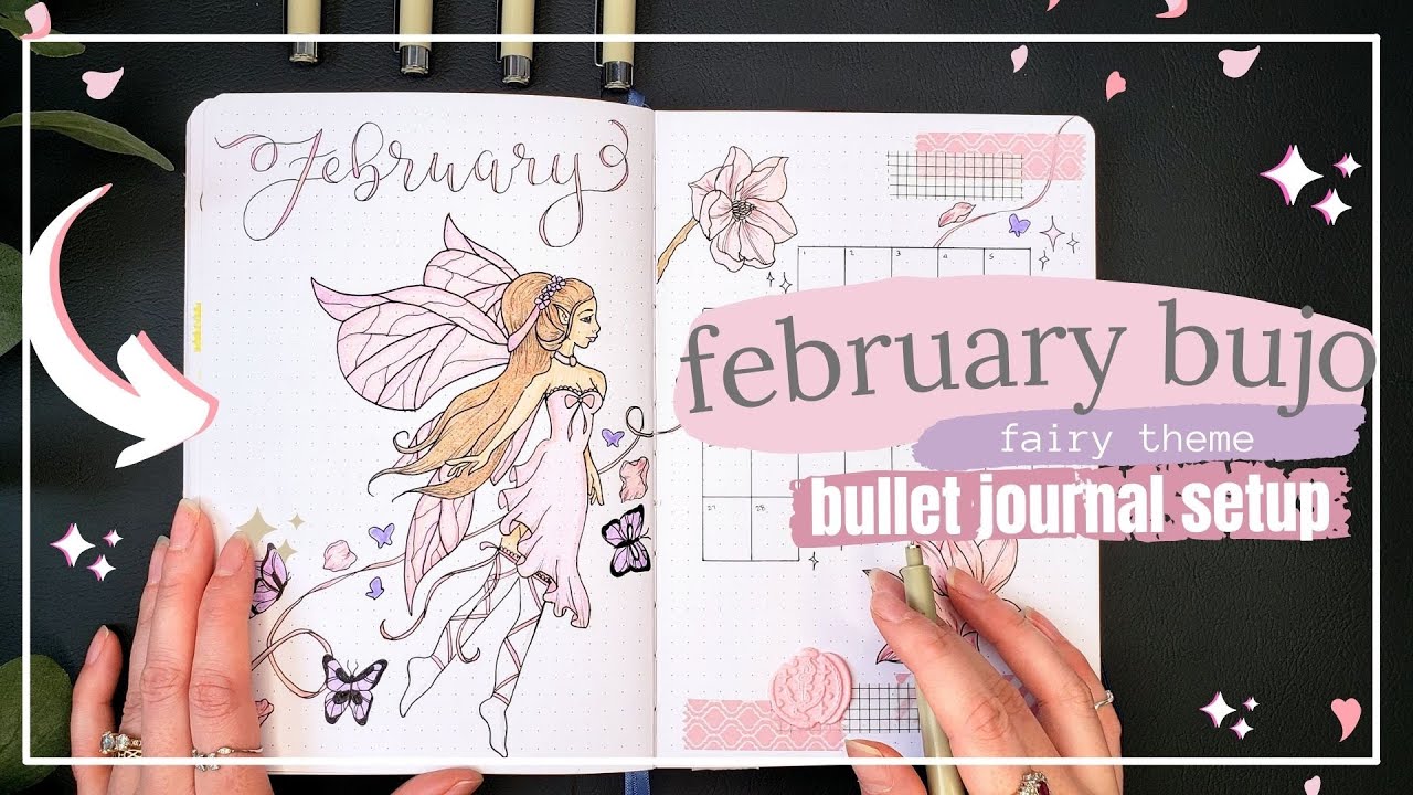 February 2022 | Fairy Bullet Journal Setup - YouTube