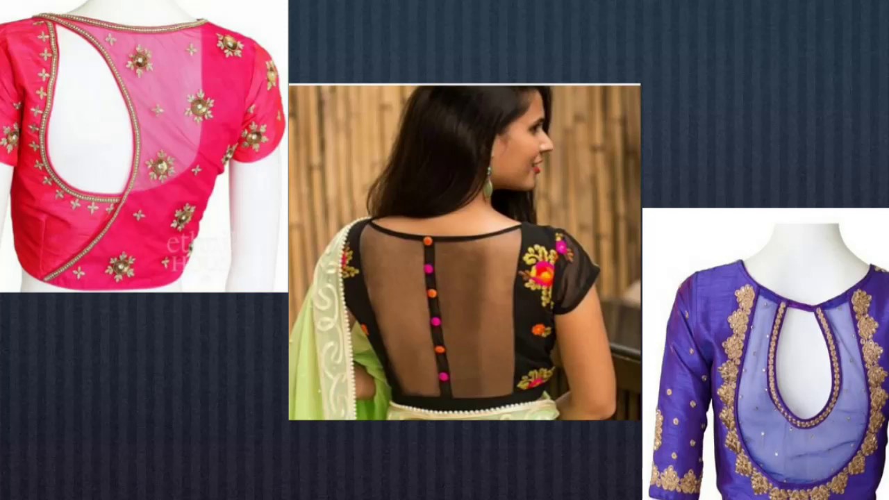 Some simple but latest back pattern ideas for stylish blouse.. - YouTube