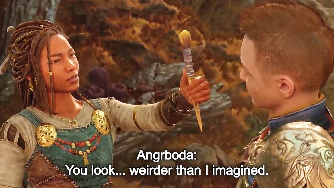 Atreus Meets Angrboda - God of War Ragnarok - YouTube