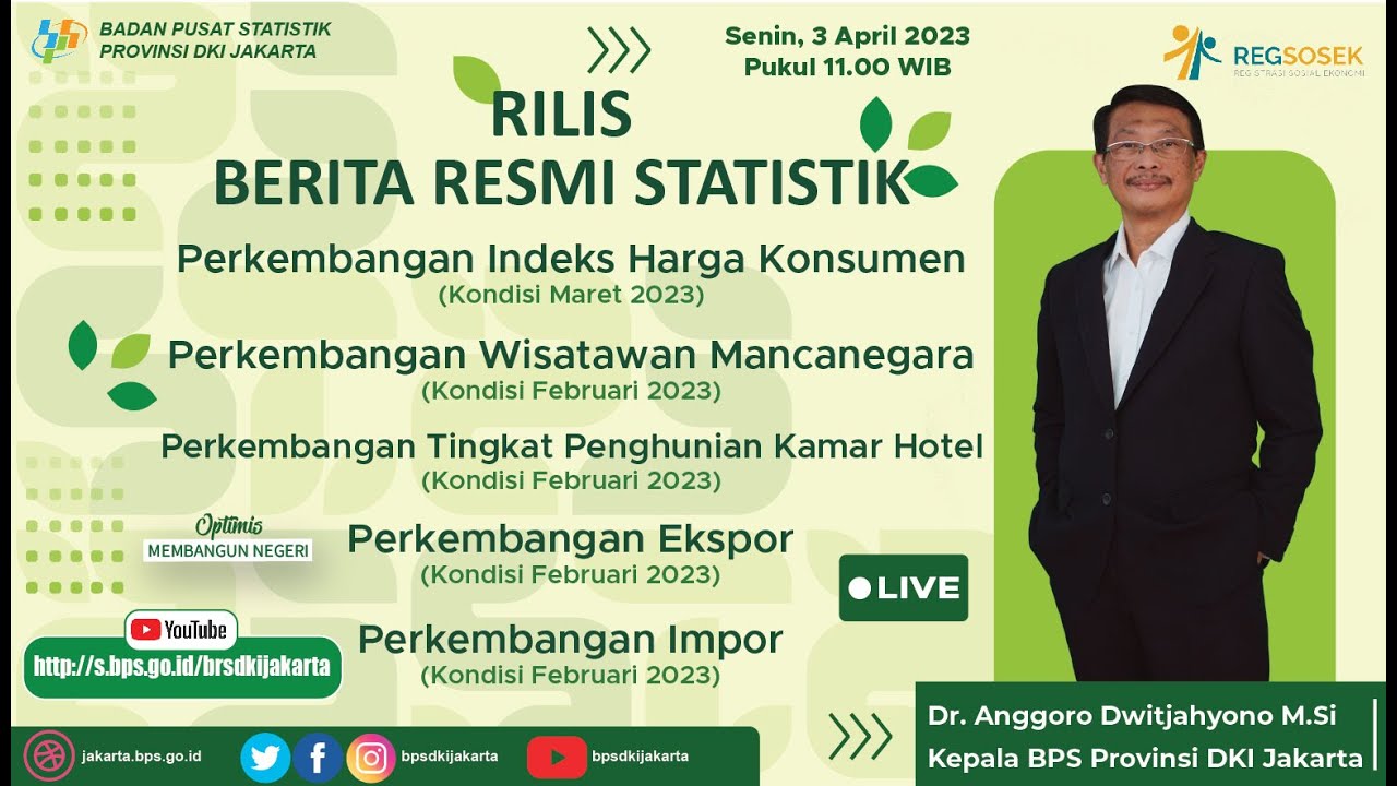 [Rilis BPS] Rilis Berita Resmi Statistik DKI Jakarta April 2023 - YouTube