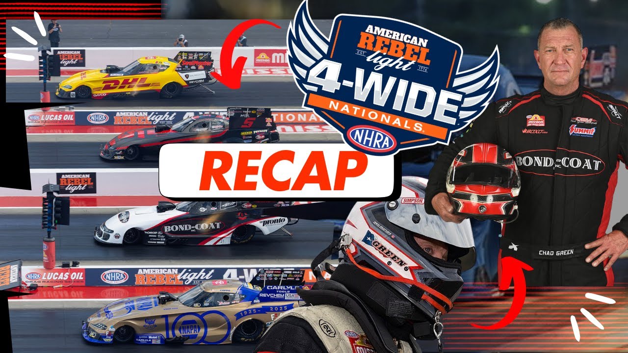 Recap: Chad & Hunter Green at the 2025 Charlotte NHRA Four-Wide ...