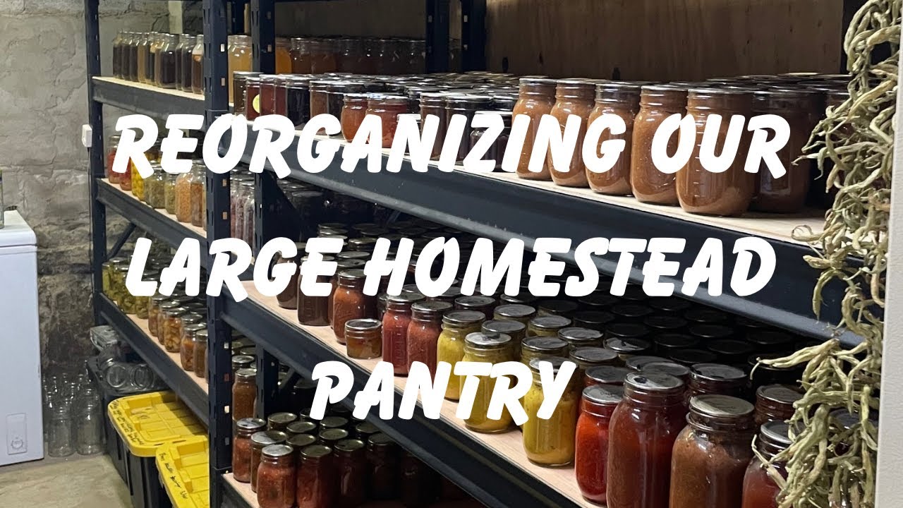 Reorganizing the Pantry - Large Homestead Pantry - YouTube