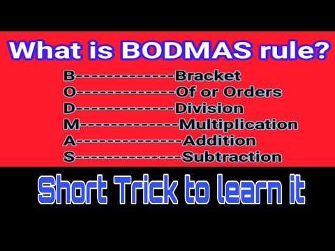 BODMAS Rule || BODMAS Rule Tricks || BODMAS rule MCQs || Example of ...