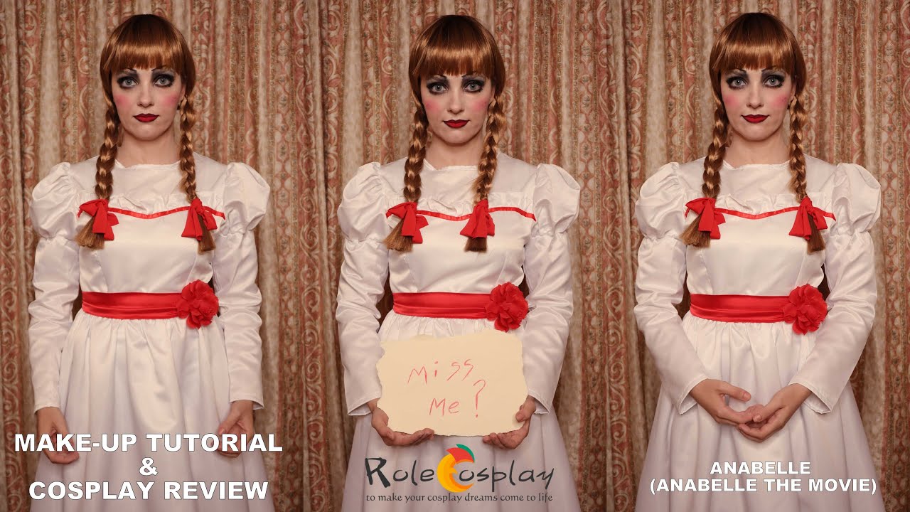 Make-up tutorial & cosplay review: Anabelle (Anabelle The movie) from ...