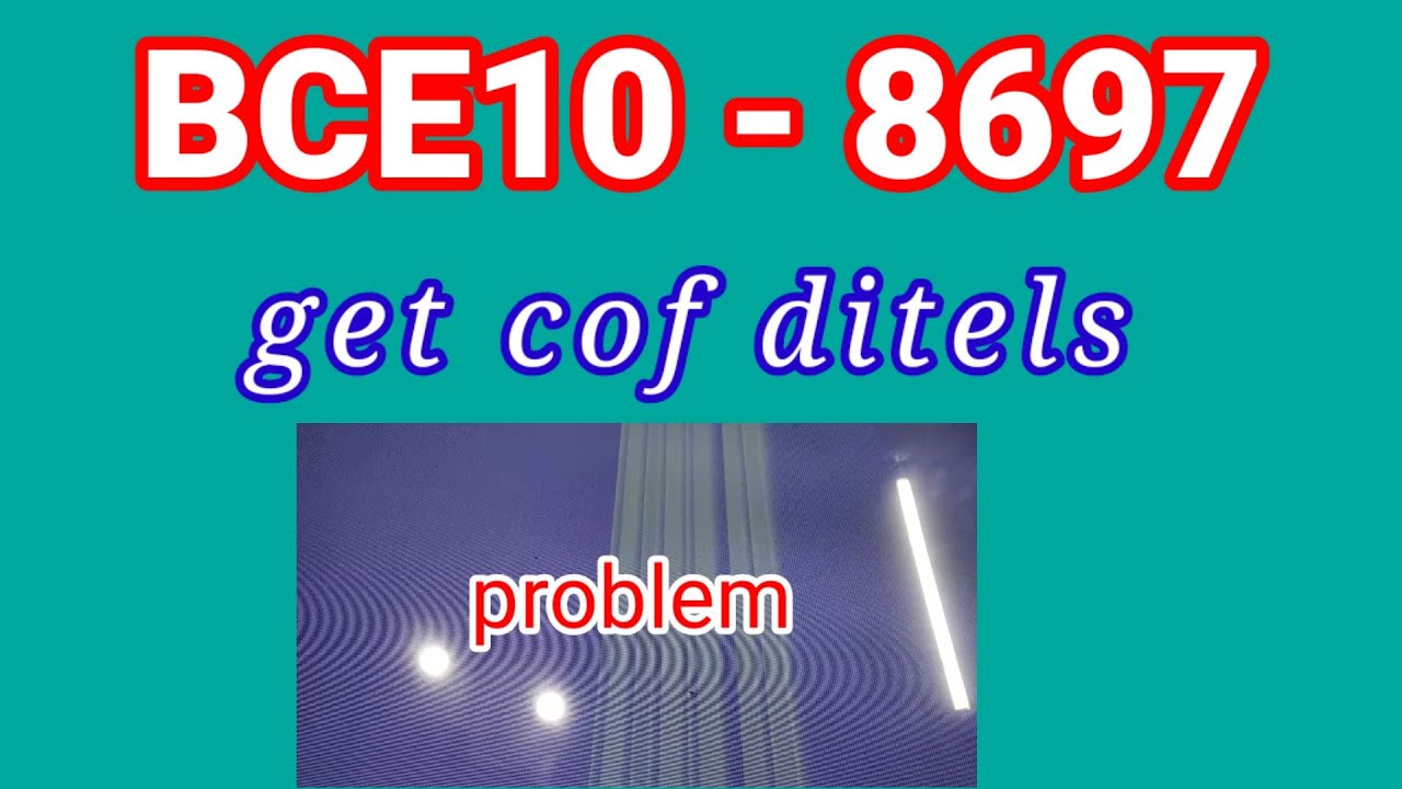 BCE10 8697 cof data sheet - YouTube