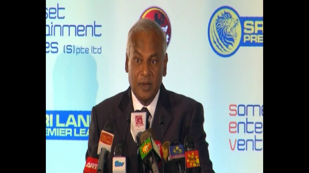 SLPL T20 2012 -- Mr. Upali Dharmadasa - President of Sri Lanka Cricket ...