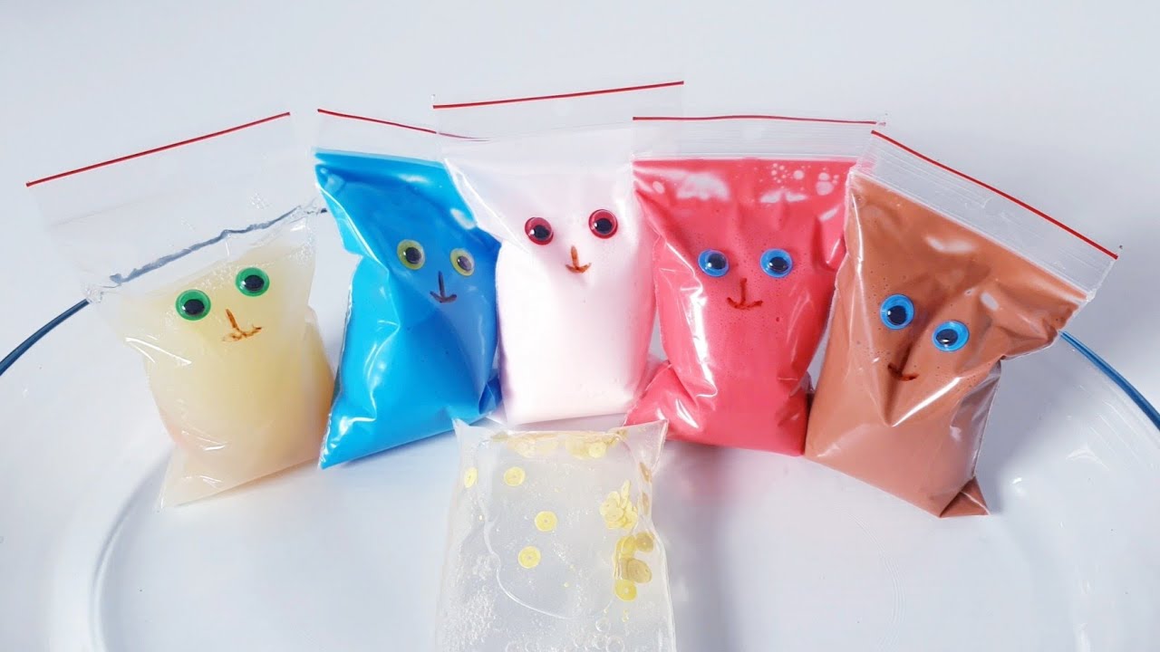 Making Slime with funny Bags - YouTube