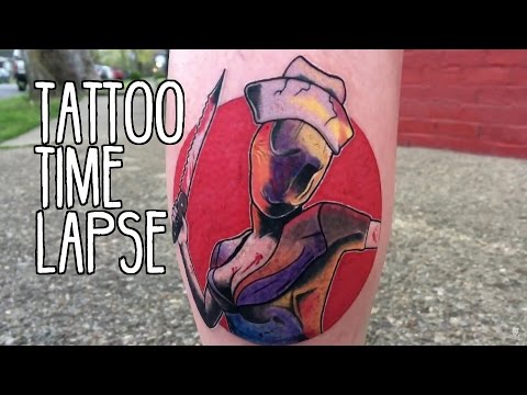 Silent Hill Nurse Tattoo Time Lapse