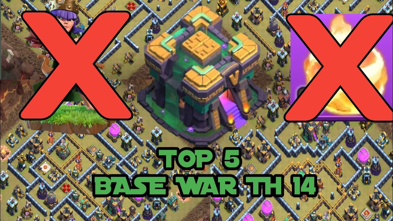 TOP 5 BASE WAR TH 14 | ANTI QW / FIREBALL - YouTube