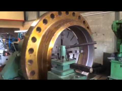 Flange turning - YouTube